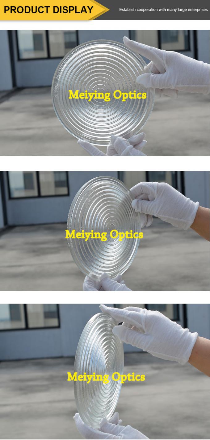 Diameter 175mm Tempered Borosilicate Glass Fresnel Lens For Studio Lamp ...
