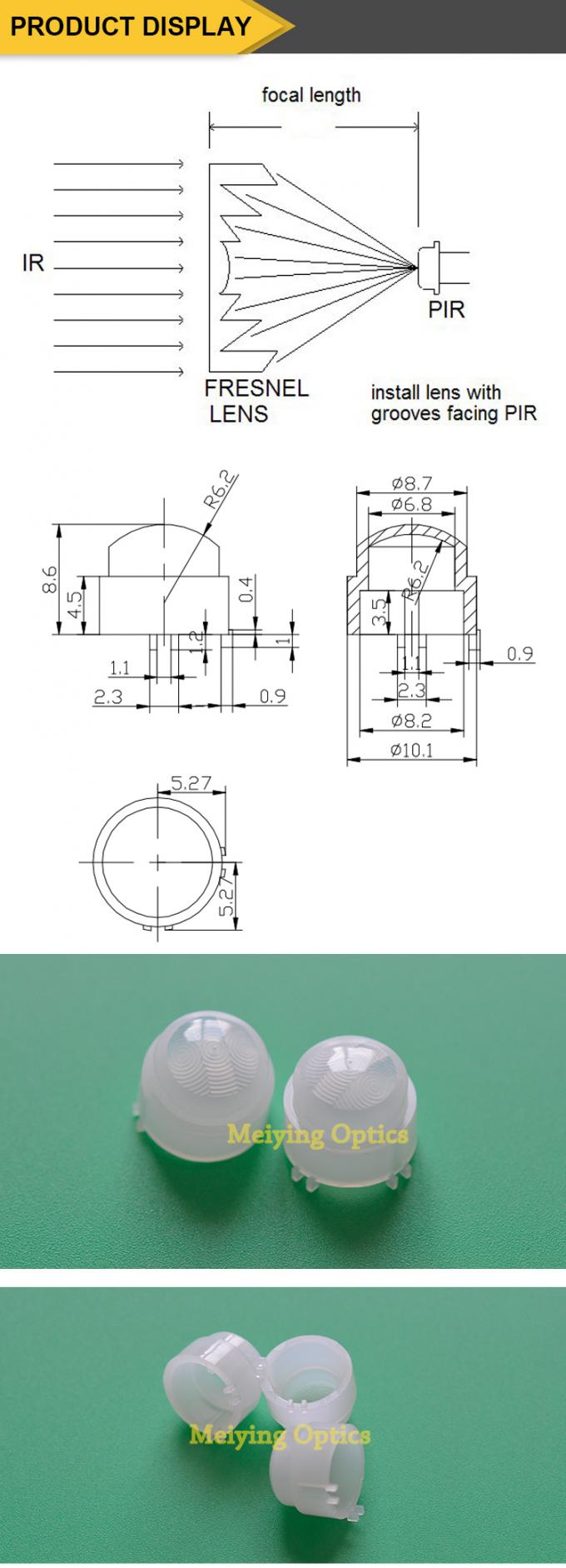 HDPE Material Dome Fresnel Lens,Pir Sensor Fresnel Lens ,Plastic Lens ...